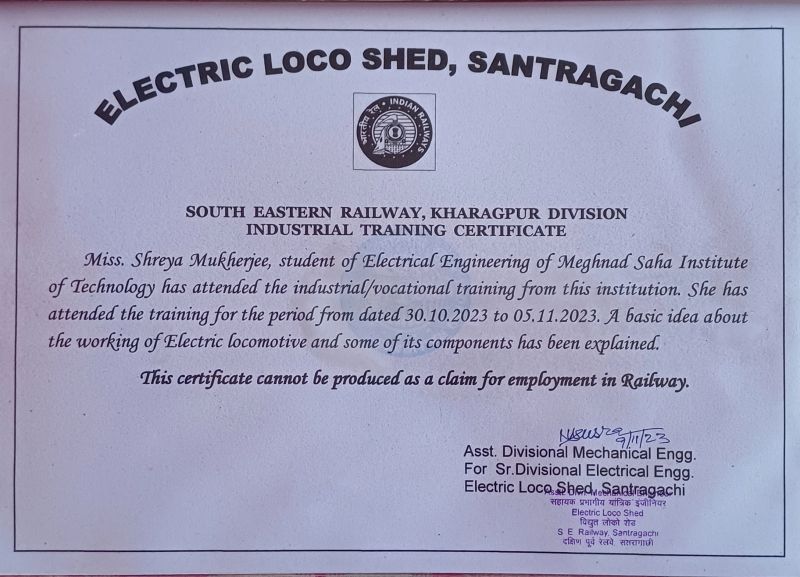 Shreya Mukherjee on LinkedIn: attended the industrial training at SOUTH ... Shreya Mukherjee on LinkedIn: attended the industrial training at SOUTH ...