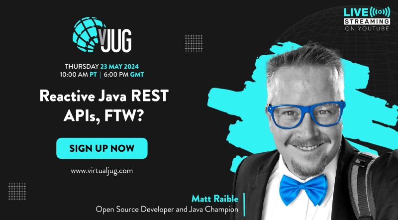 Virtual Java User Group (vJUG) on LinkedIn: Reminder to sign up! Join ... Virtual Java User Group (vJUG) on LinkedIn: Reminder to sign up! Join ...