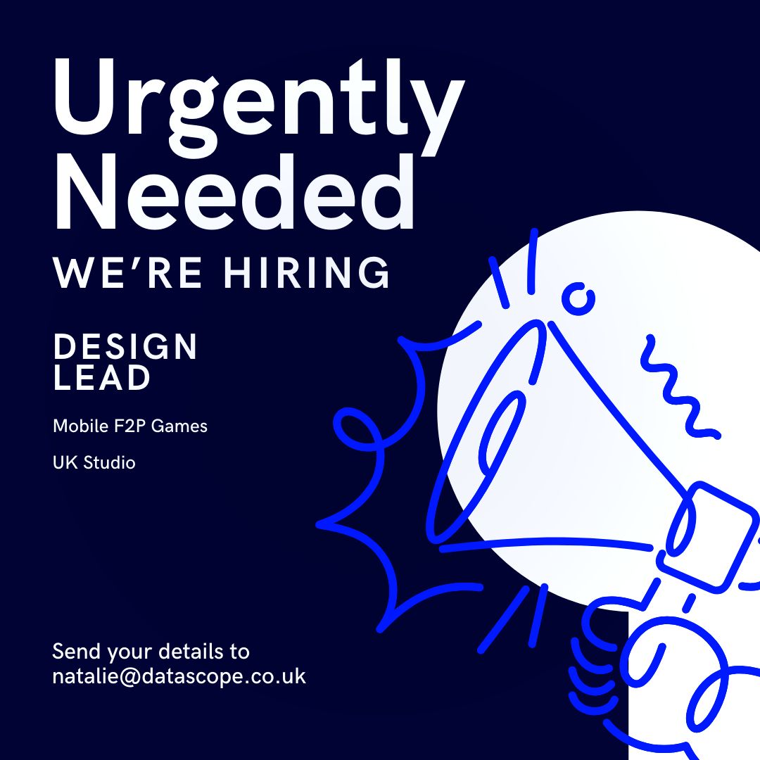 Datascope Recruitment on LinkedIn: #gamesjobs #jobsingames Datascope Recruitment on LinkedIn: #gamesjobs #jobsingames
