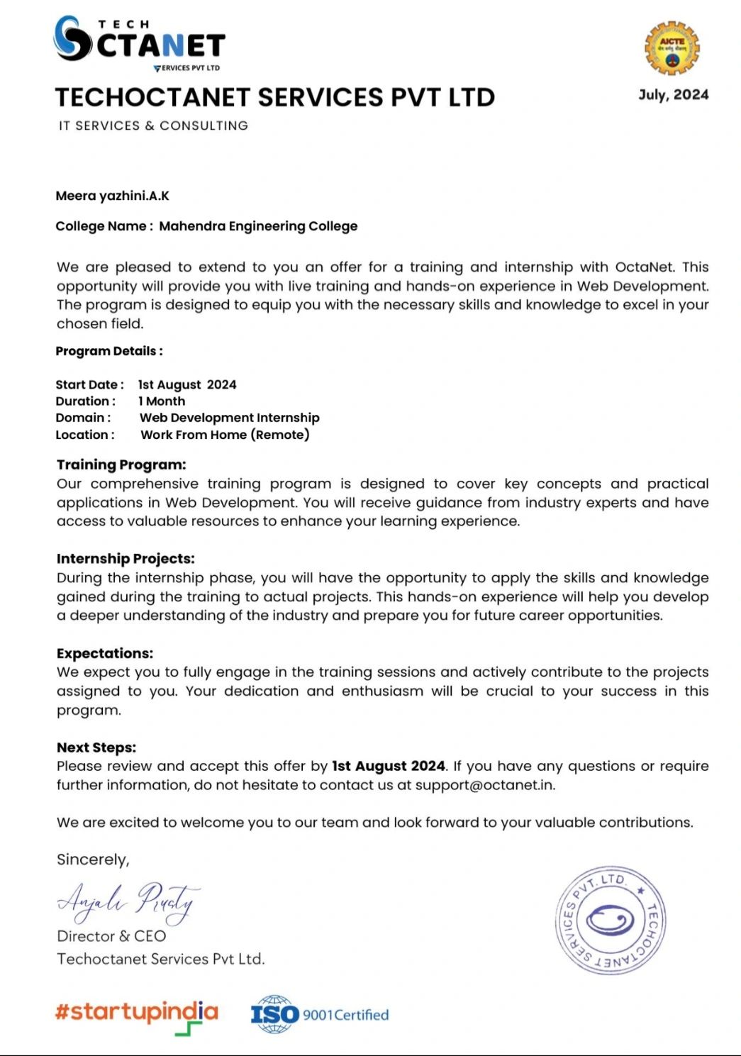 Meera yazhini on LinkedIn: #octanet #mahendraengineeringcollege # ... Meera yazhini on LinkedIn: #octanet #mahendraengineeringcollege # ...