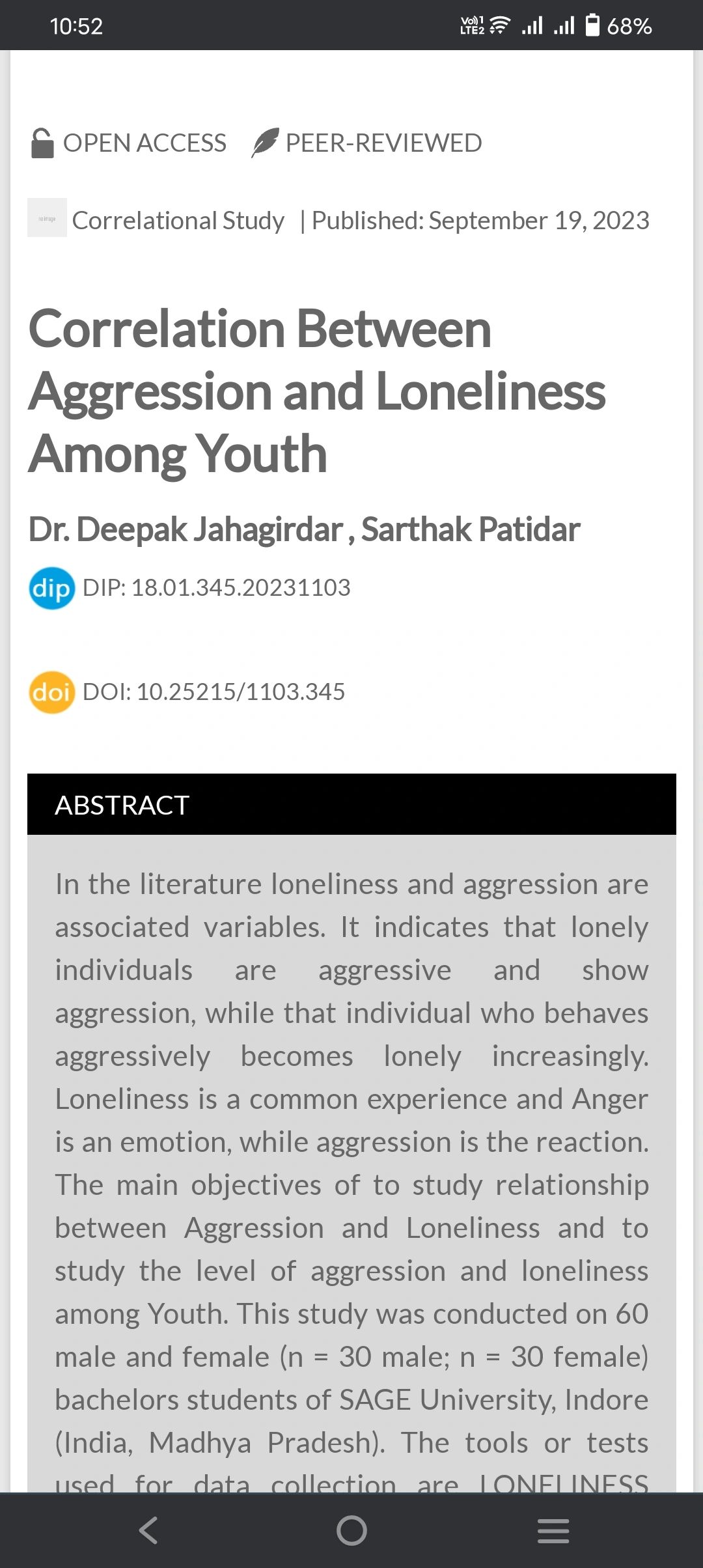 Sarthak Patidar on LinkedIn: #psychologicalresearch Sarthak Patidar on LinkedIn: #psychologicalresearch