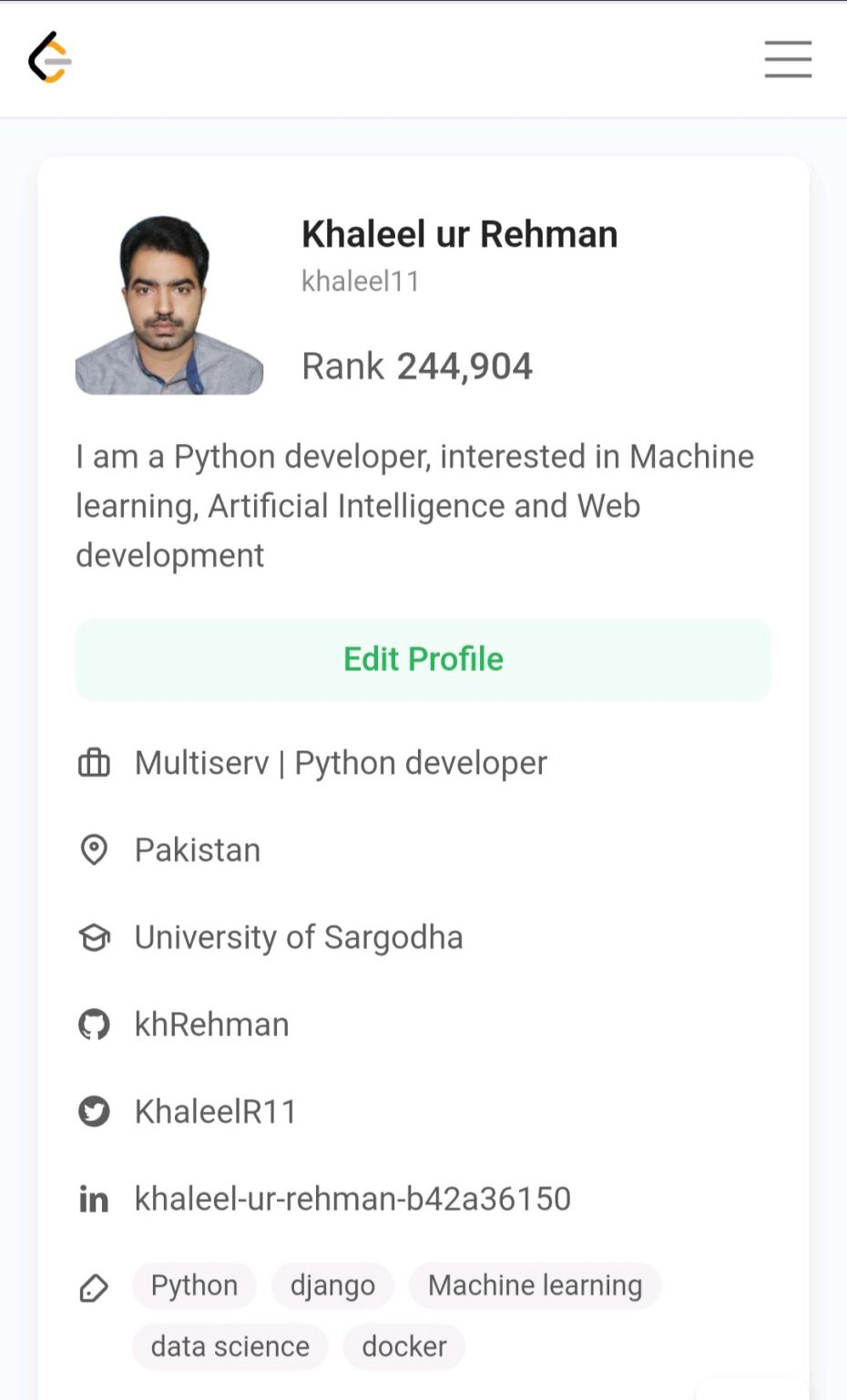 Khaleel ur Rehman on LinkedIn: #python #leetcode #django # ... Khaleel ur Rehman on LinkedIn: #python #leetcode #django # ...