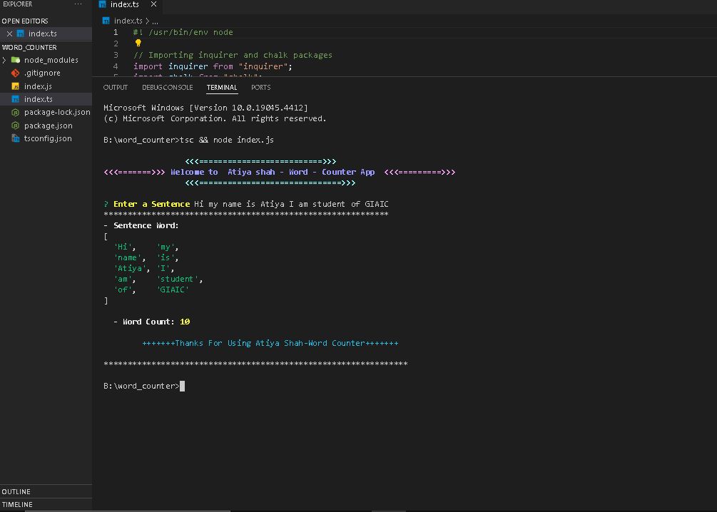Atiya Shah on LinkedIn: #wordcounterapp #cli #javascript #nodejs # ... Atiya Shah on LinkedIn: #wordcounterapp #cli #javascript #nodejs # ...