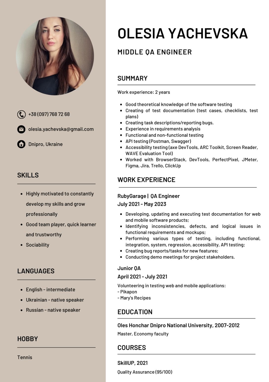 Olesya Yachevska on LinkedIn: Hi, I am looking for a job as a QA ... Olesya Yachevska on LinkedIn: Hi, I am looking for a job as a QA ...