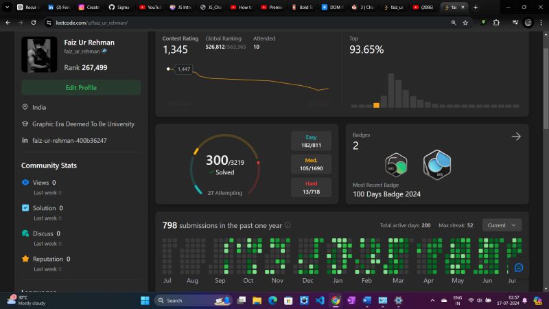Faiz Ur Rehman on LinkedIn: #100daysofcode #webdevelopment #dsa # ... Faiz Ur Rehman on LinkedIn: #100daysofcode #webdevelopment #dsa # ...