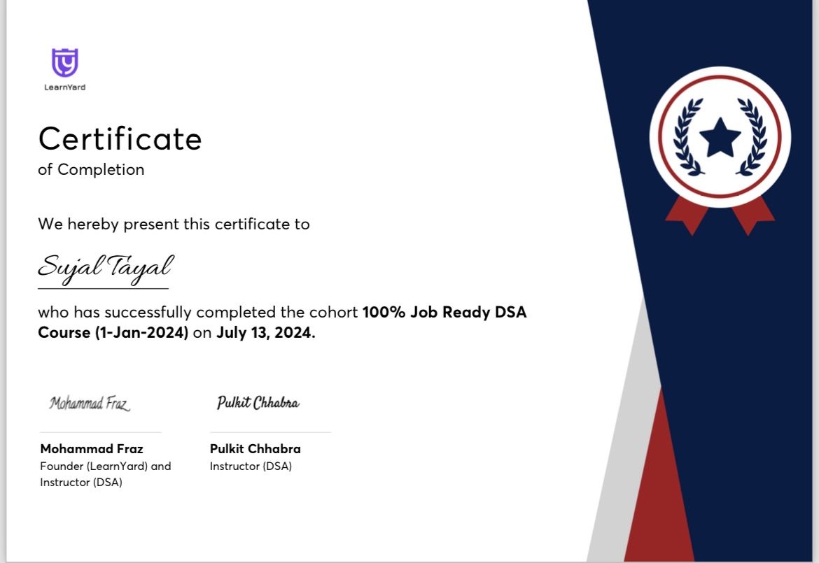 Sujal Tayal on LinkedIn: #datastructures #algorithms #problemsolving # ... Sujal Tayal on LinkedIn: #datastructures #algorithms #problemsolving # ...