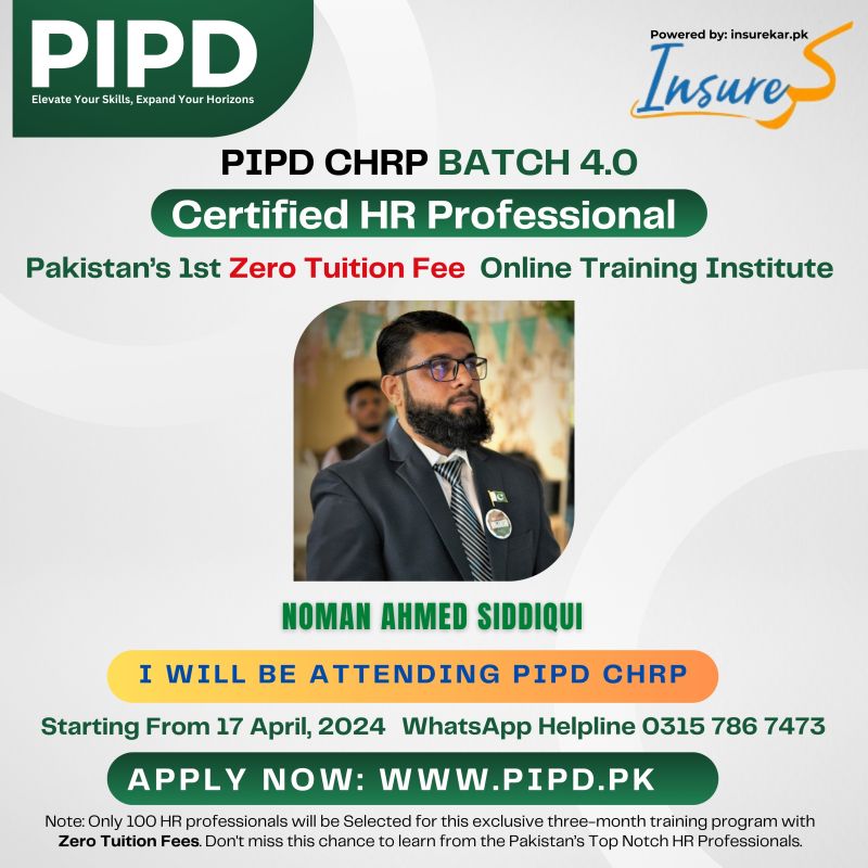 Noman Ahmed Siddiqui - CHRP on LinkedIn: #chrp Noman Ahmed Siddiqui - CHRP on LinkedIn: #chrp