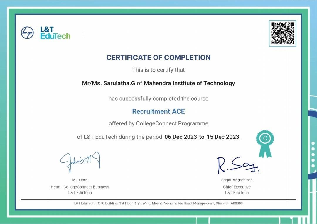 Sarulatha Ganesan on LinkedIn: #java #programming #coursecompletion #l ... Sarulatha Ganesan on LinkedIn: #java #programming #coursecompletion #l ...