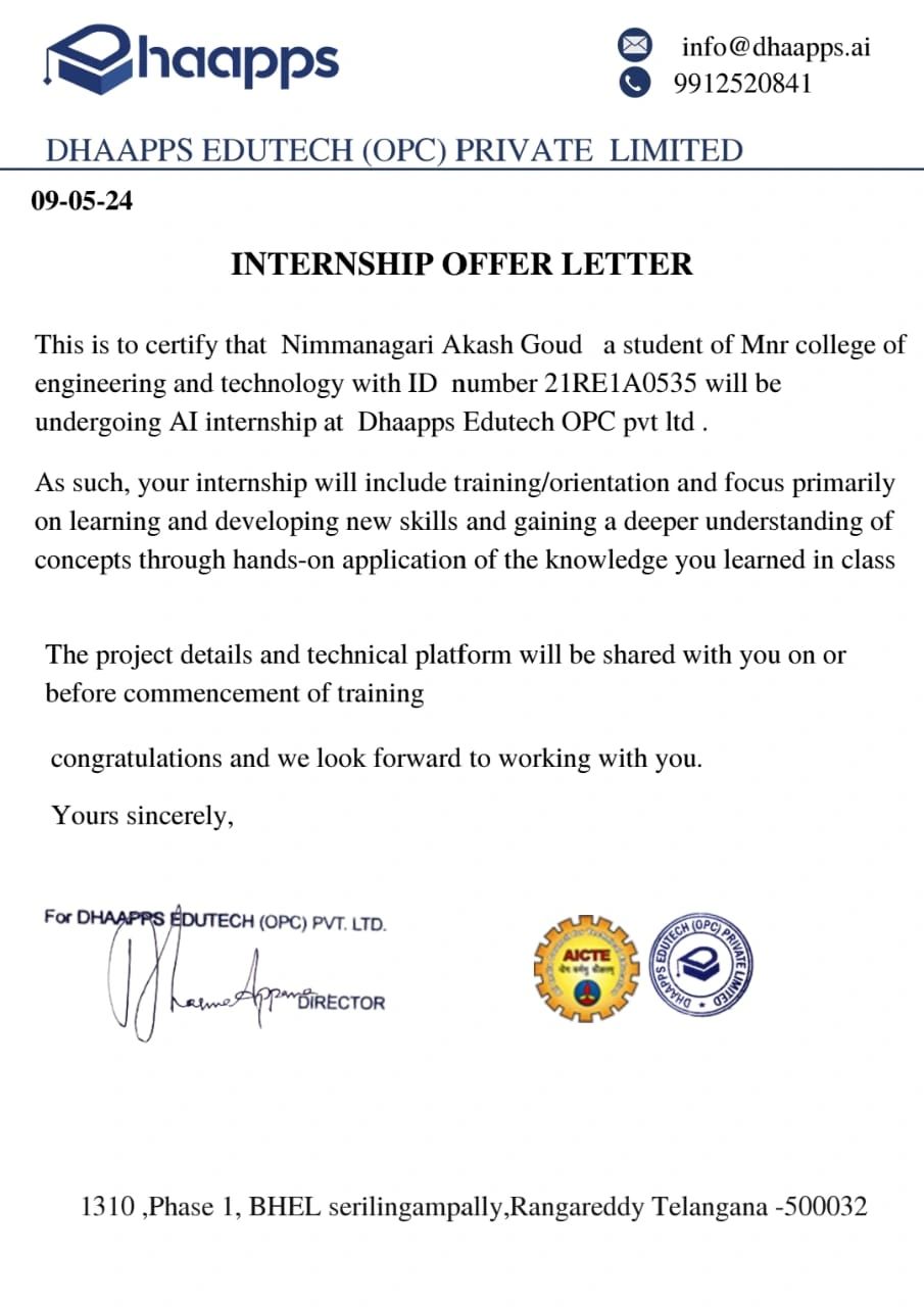 Nimmanagari Akash Goud on LinkedIn: #ai #internship #futureready # ... Nimmanagari Akash Goud on LinkedIn: #ai #internship #futureready # ...