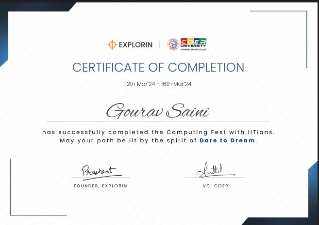 Gaurav Saini on LinkedIn: #explorinacademy #iitians #collegefest # ... Gaurav Saini on LinkedIn: #explorinacademy #iitians #collegefest # ...