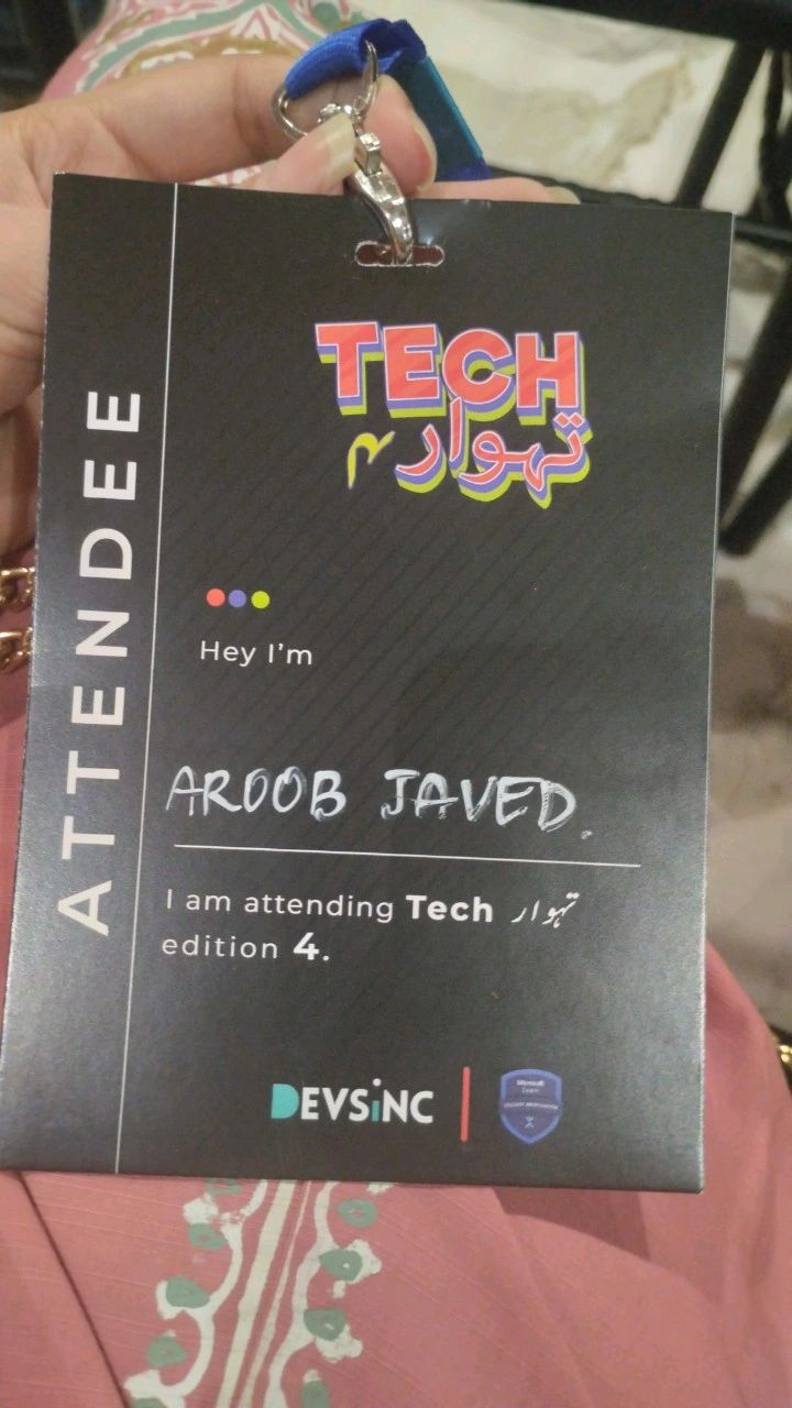 Aroob Javed on LinkedIn: #devsinc #techtehwar Aroob Javed on LinkedIn: #devsinc #techtehwar