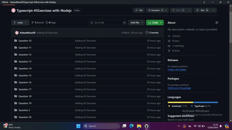 Completed 45 Typescript assignments | Nabeel Hanif posted on the topic ... Completed 45 Typescript assignments | Nabeel Hanif posted on the topic ...