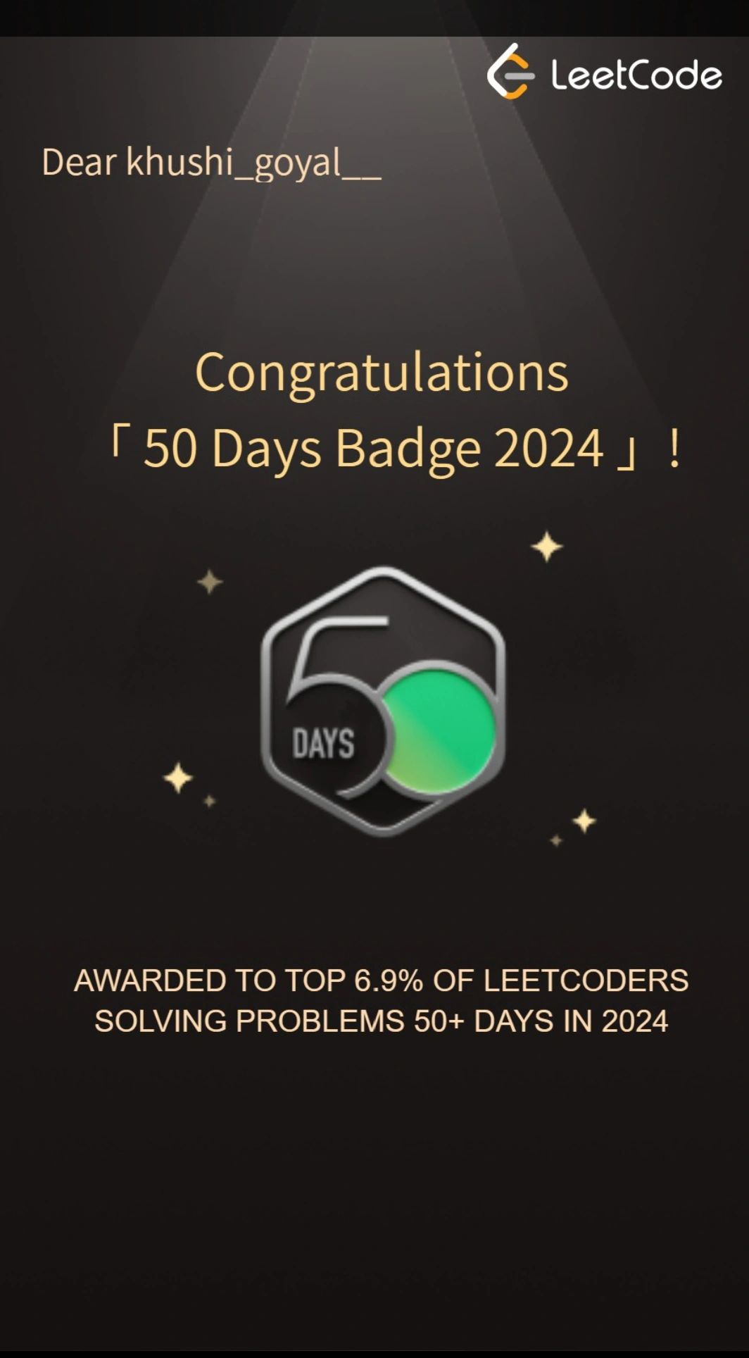 Khushi Goyal on LinkedIn: #leetcode #50dayschallenge #codingachievement ... Khushi Goyal on LinkedIn: #leetcode #50dayschallenge #codingachievement ...