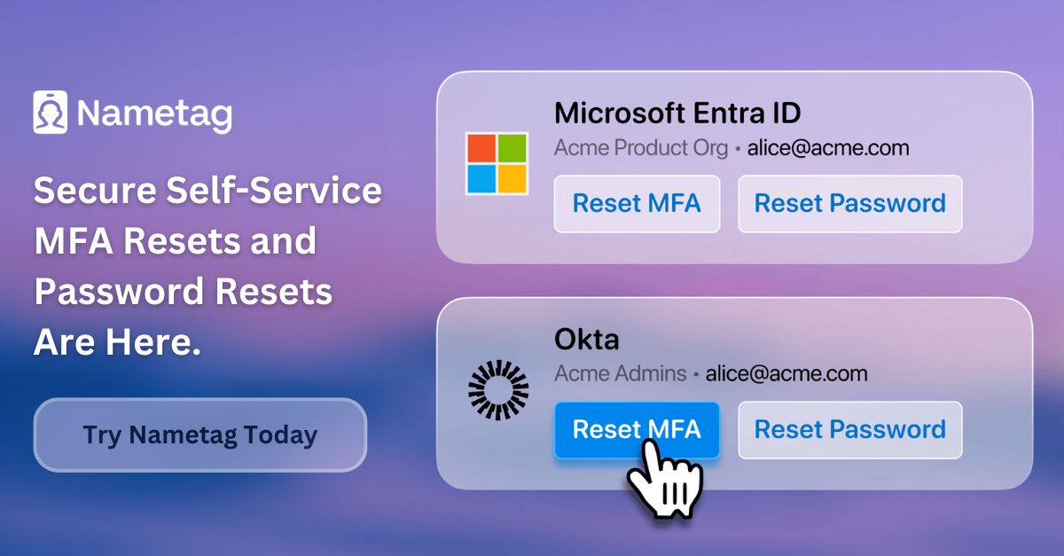 Noah Blier on LinkedIn: Self-Service MFA Resets & Password Resets Noah Blier on LinkedIn: Self-Service MFA Resets & Password Resets