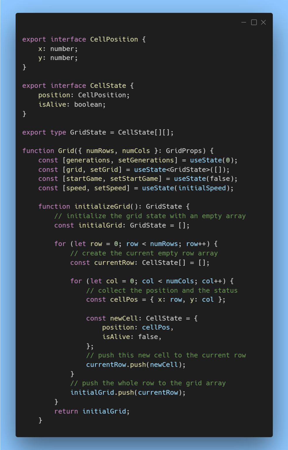 How I used React & TypeScript to create a cellular automaton | Gustavo ... How I used React & TypeScript to create a cellular automaton | Gustavo ...