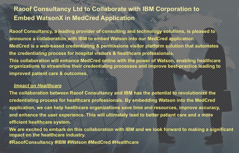 Shokri Raoof on LinkedIn: Raoof Consultancy Ltd to Collaborate with IBM ... Shokri Raoof on LinkedIn: Raoof Consultancy Ltd to Collaborate with IBM ...