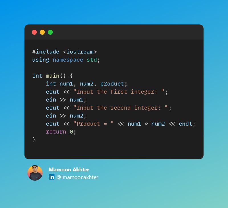 Mamoon Akhter on LinkedIn: #cplusplus #coding #programming #mathematics ... Mamoon Akhter on LinkedIn: #cplusplus #coding #programming #mathematics ...