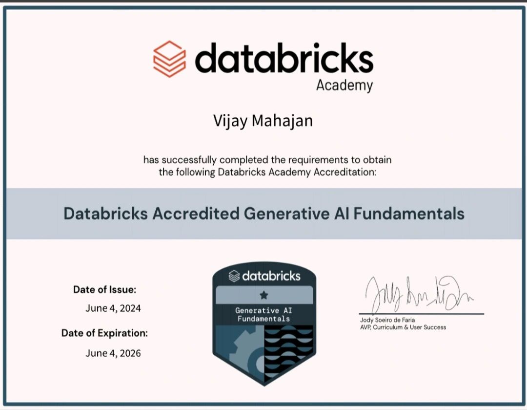 Vijay Mahajan on LinkedIn: I am Glad to share that I have successfully ... Vijay Mahajan on LinkedIn: I am Glad to share that I have successfully ...