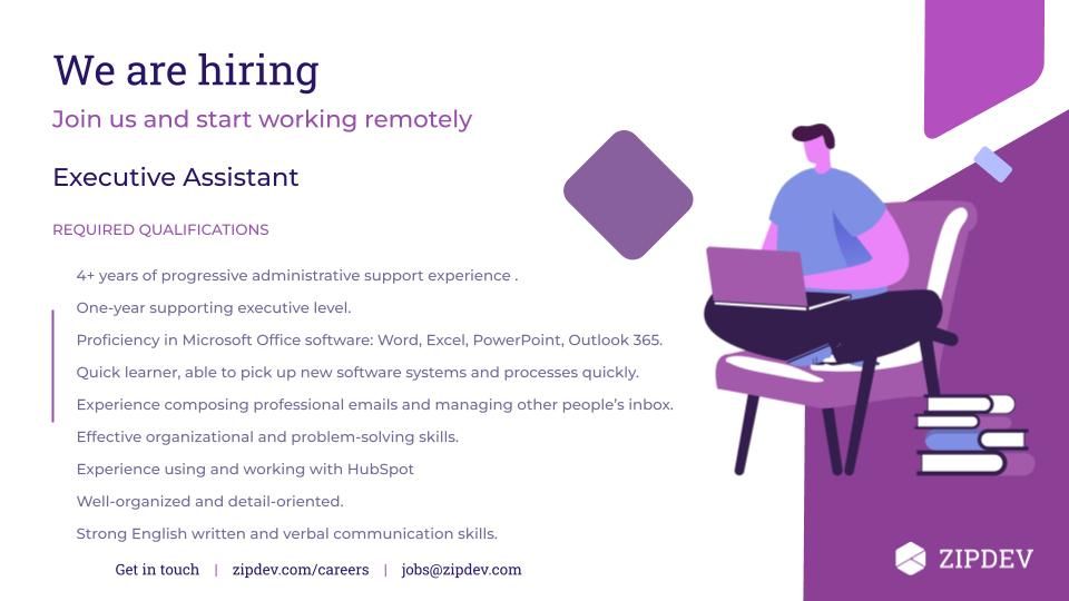 Zipdev on LinkedIn: #virtual #assistant #executive #administration Zipdev on LinkedIn: #virtual #assistant #executive #administration