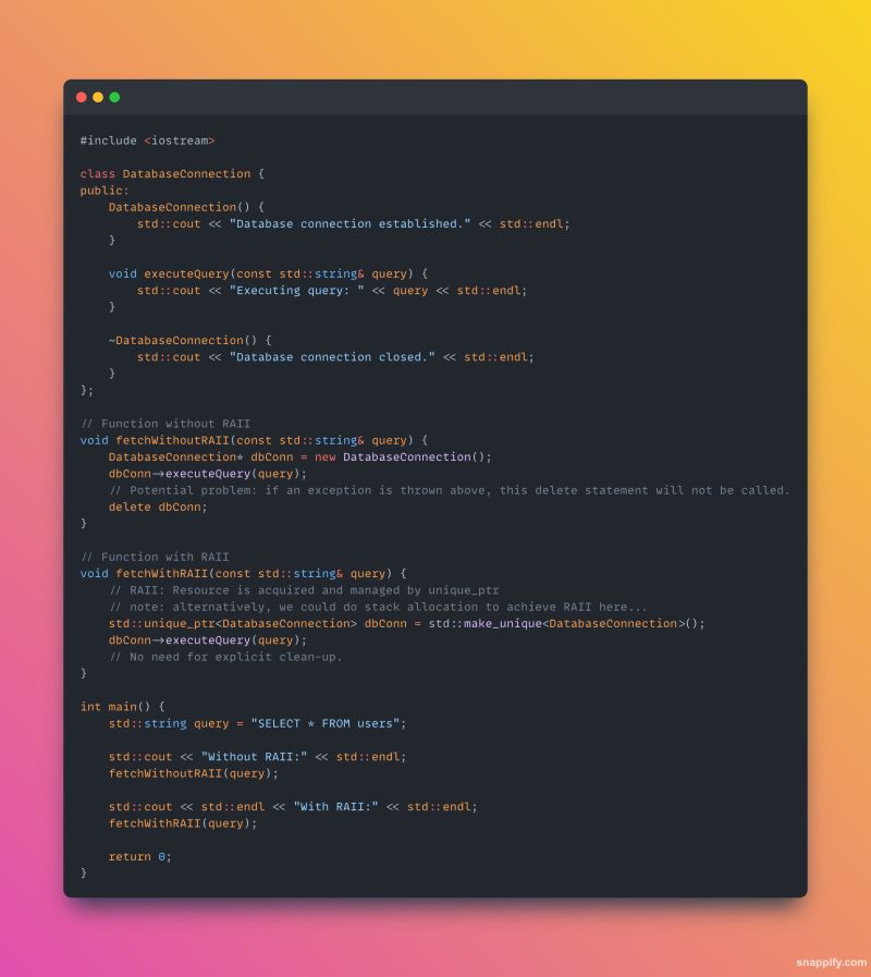 Jawad Srour on LinkedIn: #cplusplus #programming #raii # ... Jawad Srour on LinkedIn: #cplusplus #programming #raii # ...