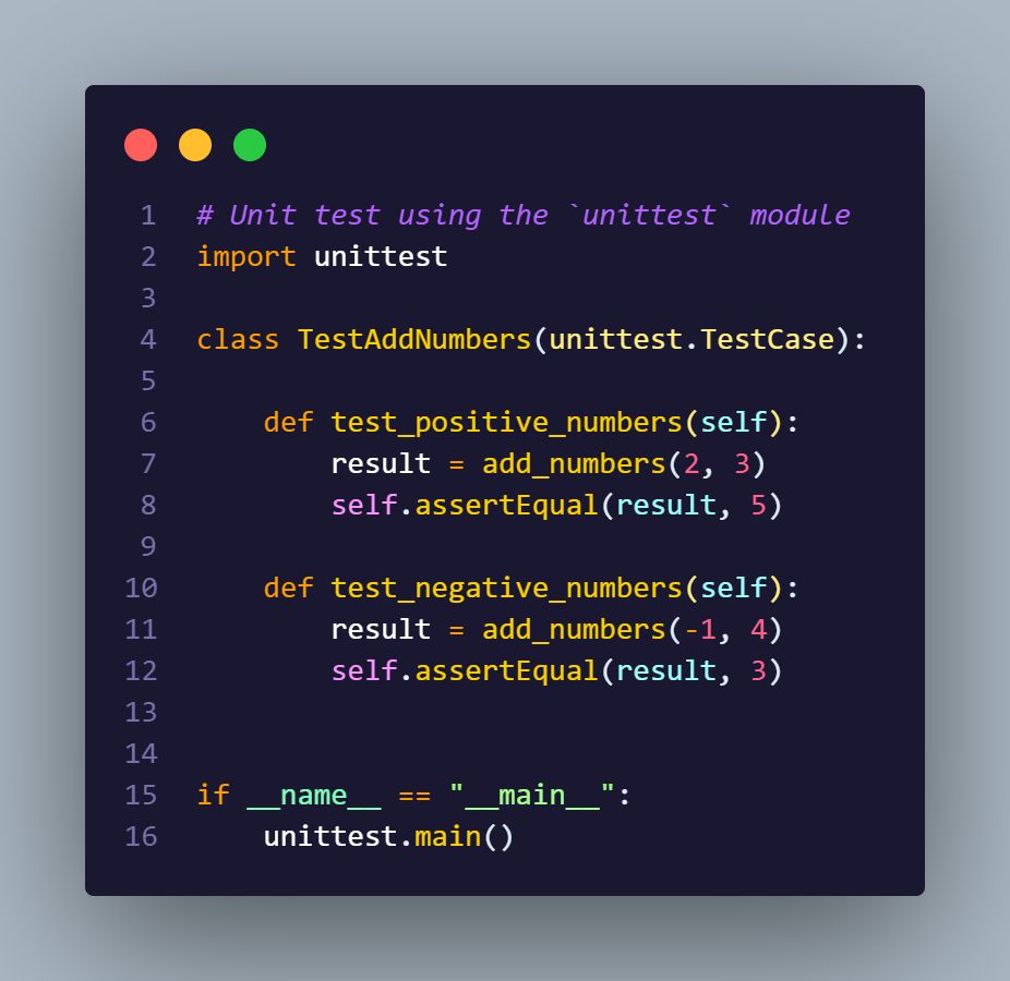 Omar Salloum on LinkedIn: #python #unittesting #testing #programming # ... Omar Salloum on LinkedIn: #python #unittesting #testing #programming # ...