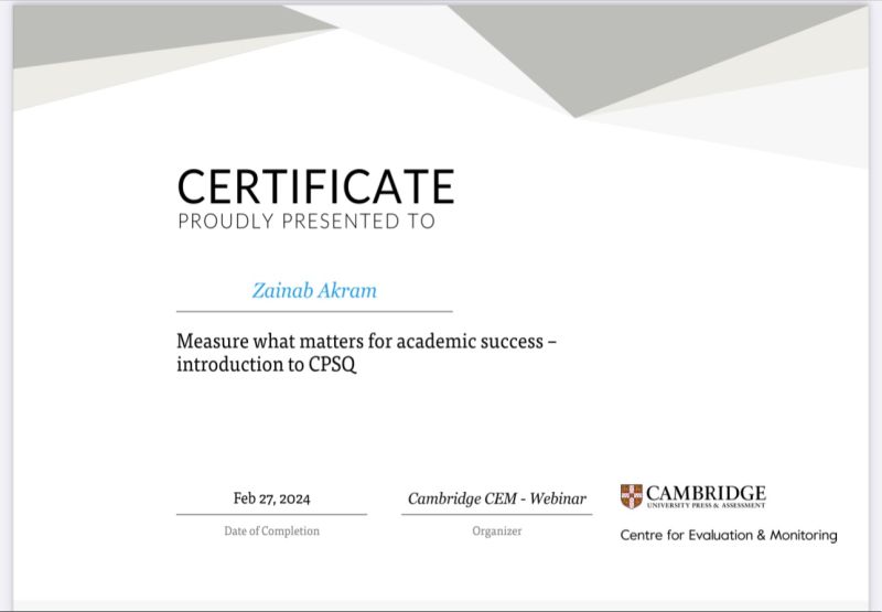 Zainab Akram on LinkedIn: #cpsq #cambridgeuniversity # ... Zainab Akram on LinkedIn: #cpsq #cambridgeuniversity # ...
