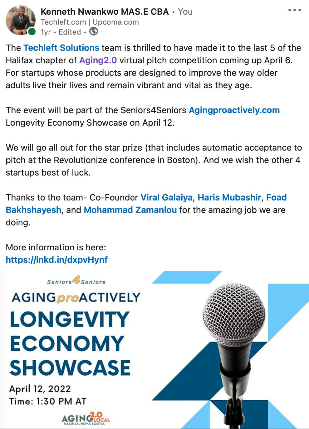 Kenneth Nwankwo on LinkedIn: Techleft | Acing.Aging. Kenneth Nwankwo on LinkedIn: Techleft | Acing.Aging.