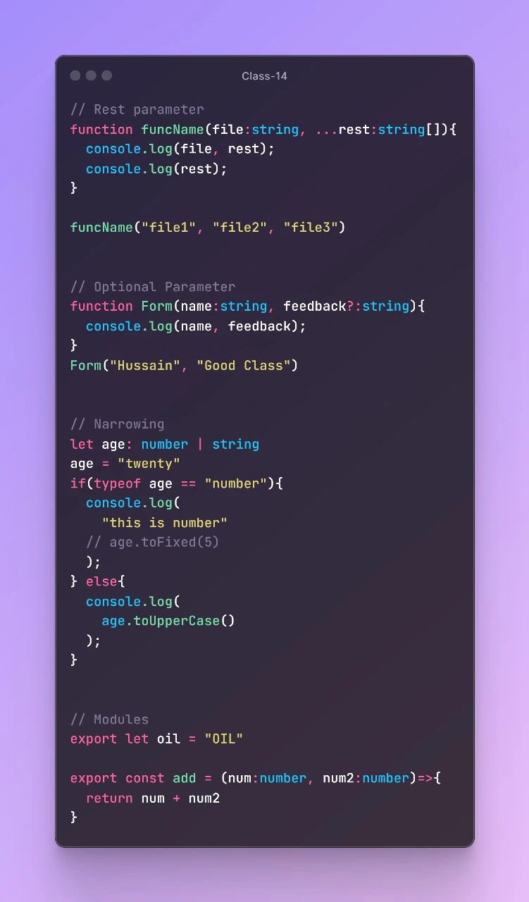 Hussain Ali Asghar on LinkedIn: #typescript #programming #learning # ... Hussain Ali Asghar on LinkedIn: #typescript #programming #learning # ...
