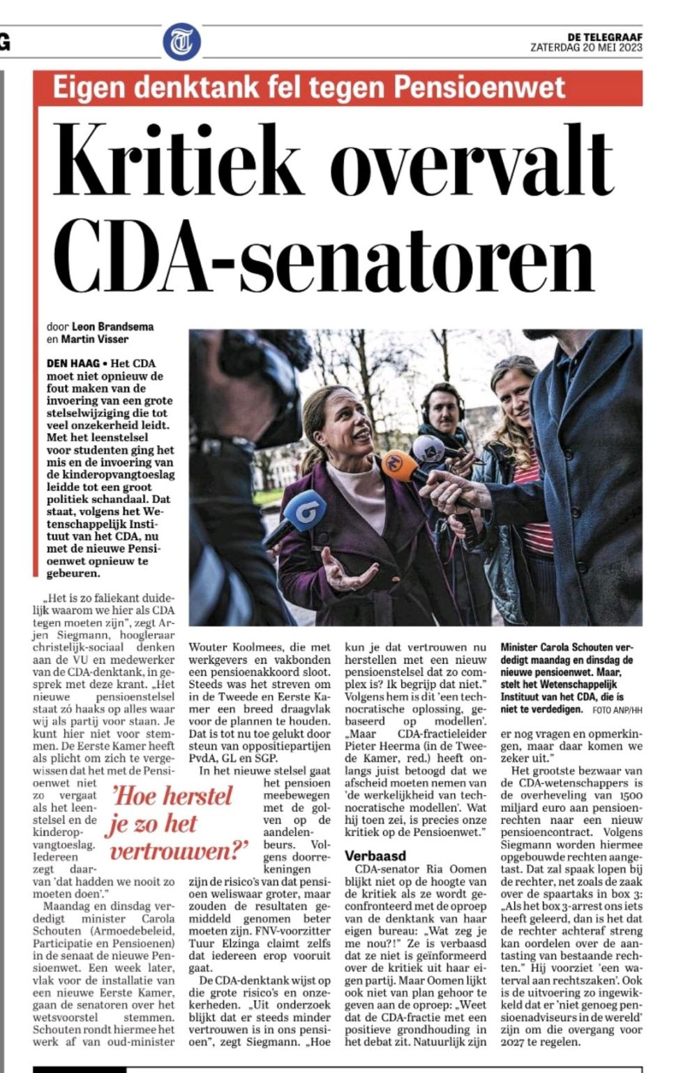 Eric Bolt op LinkedIn: CDA-denktank fel tegen nieuwe pensioenwet WTP ... Eric Bolt op LinkedIn: CDA-denktank fel tegen nieuwe pensioenwet WTP ...
