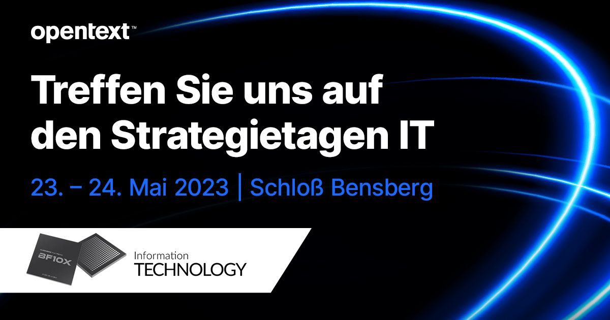 OpenText DACH on LinkedIn: OpenText ist dabei - auf den Strategietagen ... OpenText DACH on LinkedIn: OpenText ist dabei - auf den Strategietagen ...