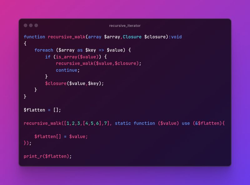 Abdulkadir Sürücü on LinkedIn: #recursive #walk #iterator #array #php Abdulkadir Sürücü on LinkedIn: #recursive #walk #iterator #array #php