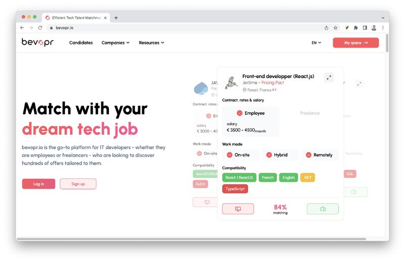 bevopr on LinkedIn: #bevopr #techjobs #jobmatching #itdeveloper bevopr on LinkedIn: #bevopr #techjobs #jobmatching #itdeveloper