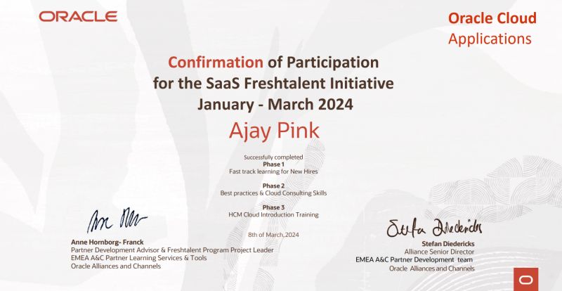 Ajay Pink on LinkedIn: #oracle #ibm #oraclefreshtalent Ajay Pink on LinkedIn: #oracle #ibm #oraclefreshtalent