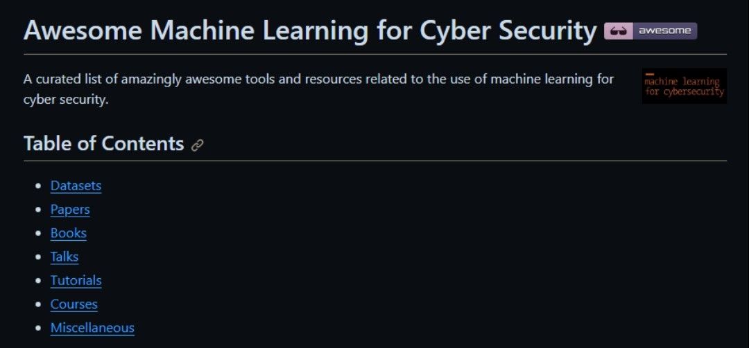 Bhaskara Reddy Sannapureddy on LinkedIn: 👉 Awesome ML for Cyber ... Bhaskara Reddy Sannapureddy on LinkedIn: 👉 Awesome ML for Cyber ...