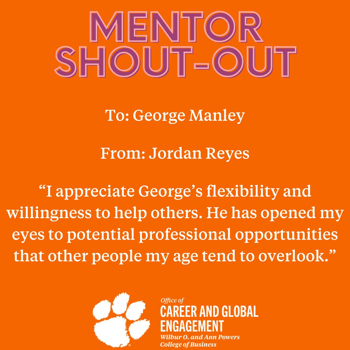 Clemson Business Mentoring on LinkedIn: Hi Mentoring Community! Mentee ... Clemson Business Mentoring on LinkedIn: Hi Mentoring Community! Mentee ...