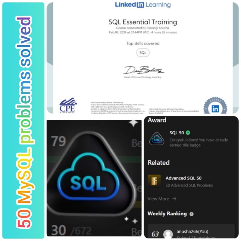 Anusha Renangi on LinkedIn: #sql #dataskills #linkedinlearning # ... Anusha Renangi on LinkedIn: #sql #dataskills #linkedinlearning # ...