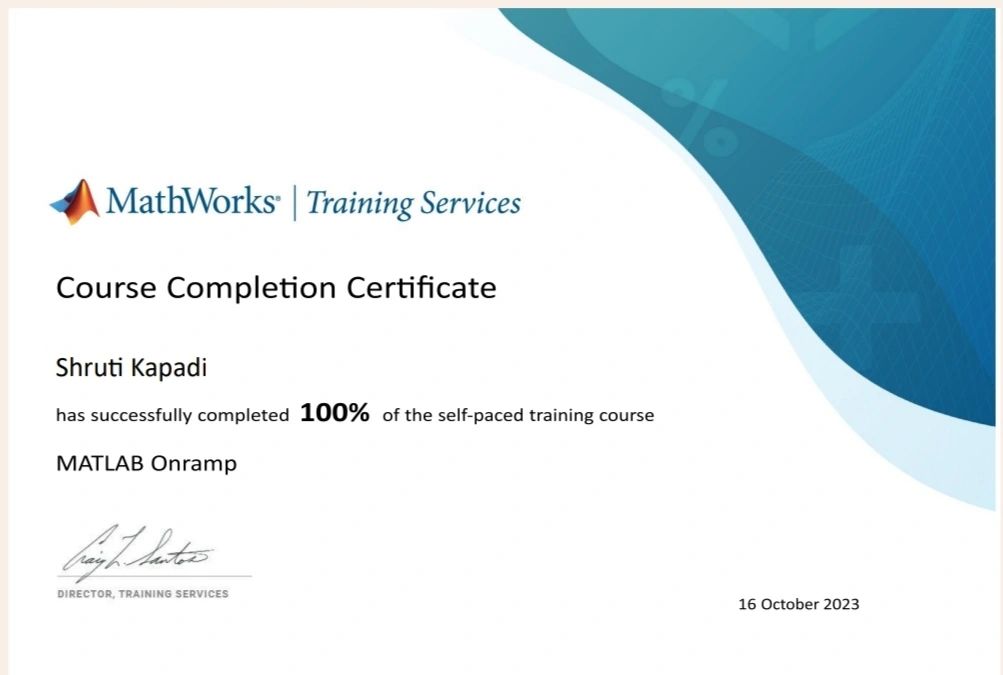 Shruti Kapadi on LinkedIn: #mathwork #matlab Shruti Kapadi on LinkedIn: #mathwork #matlab