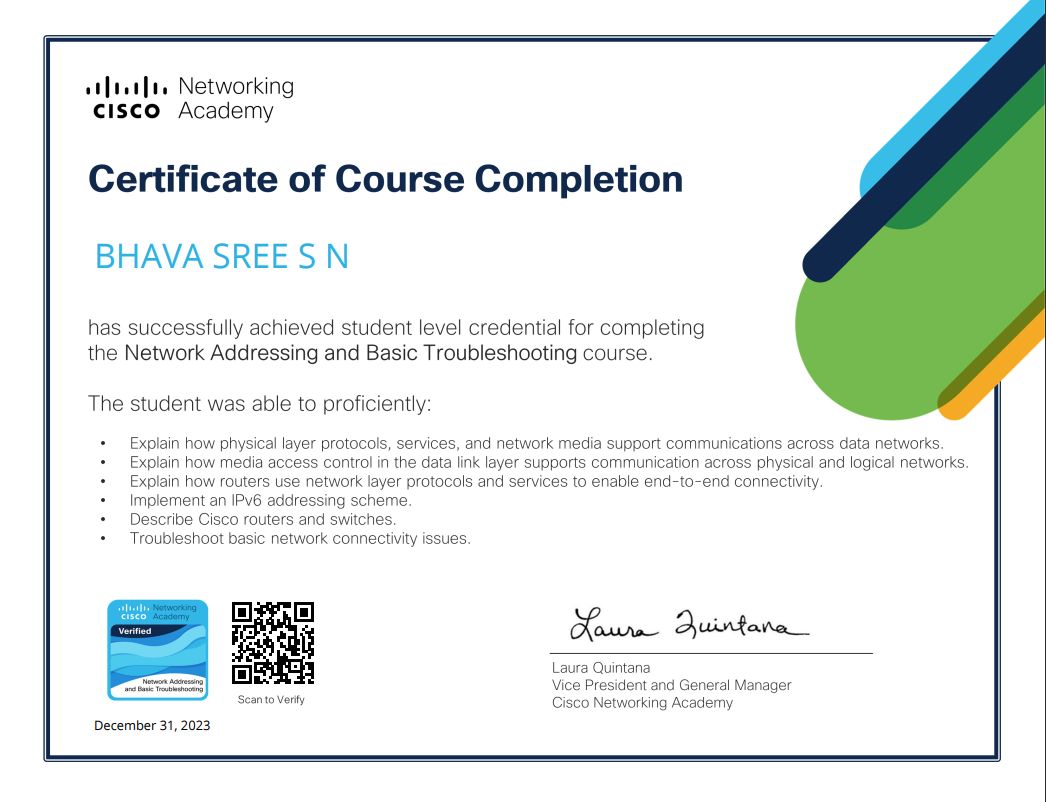 BHAVA SREE S.N on LinkedIn: I'm glad to share that I have successfully ... BHAVA SREE S.N on LinkedIn: I'm glad to share that I have successfully ...