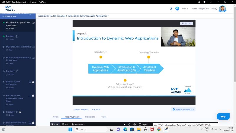 Pranay Goud Eppalapalli on LinkedIn: #day1 #javascript #nxtwave # ... Pranay Goud Eppalapalli on LinkedIn: #day1 #javascript #nxtwave # ...