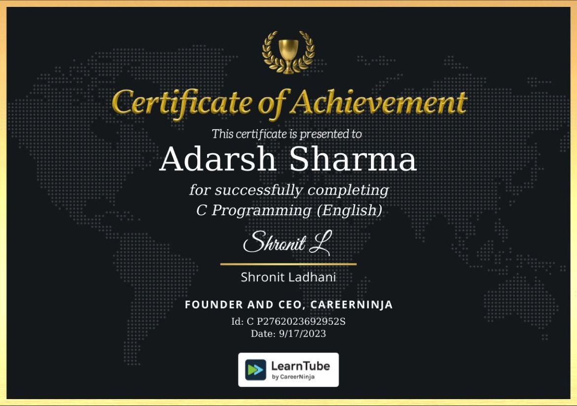 Adarsh Sharma on LinkedIn: #certificate Adarsh Sharma on LinkedIn: #certificate