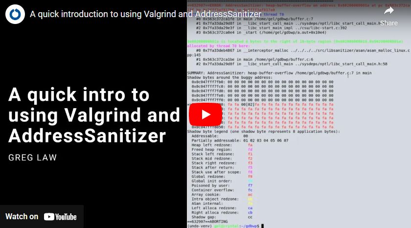 Greg Law on LinkedIn: #cplusplus #cpp #debug #valgrind #addresssanitizer Greg Law on LinkedIn: #cplusplus #cpp #debug #valgrind #addresssanitizer