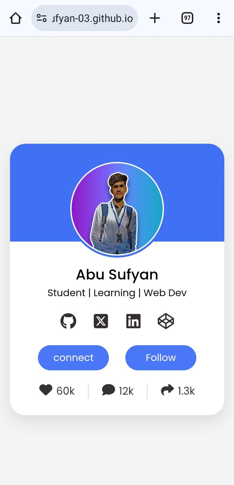 Abu Sufyan on LinkedIn: #html #css #webdevelopment #learningtocode # ... Abu Sufyan on LinkedIn: #html #css #webdevelopment #learningtocode # ...