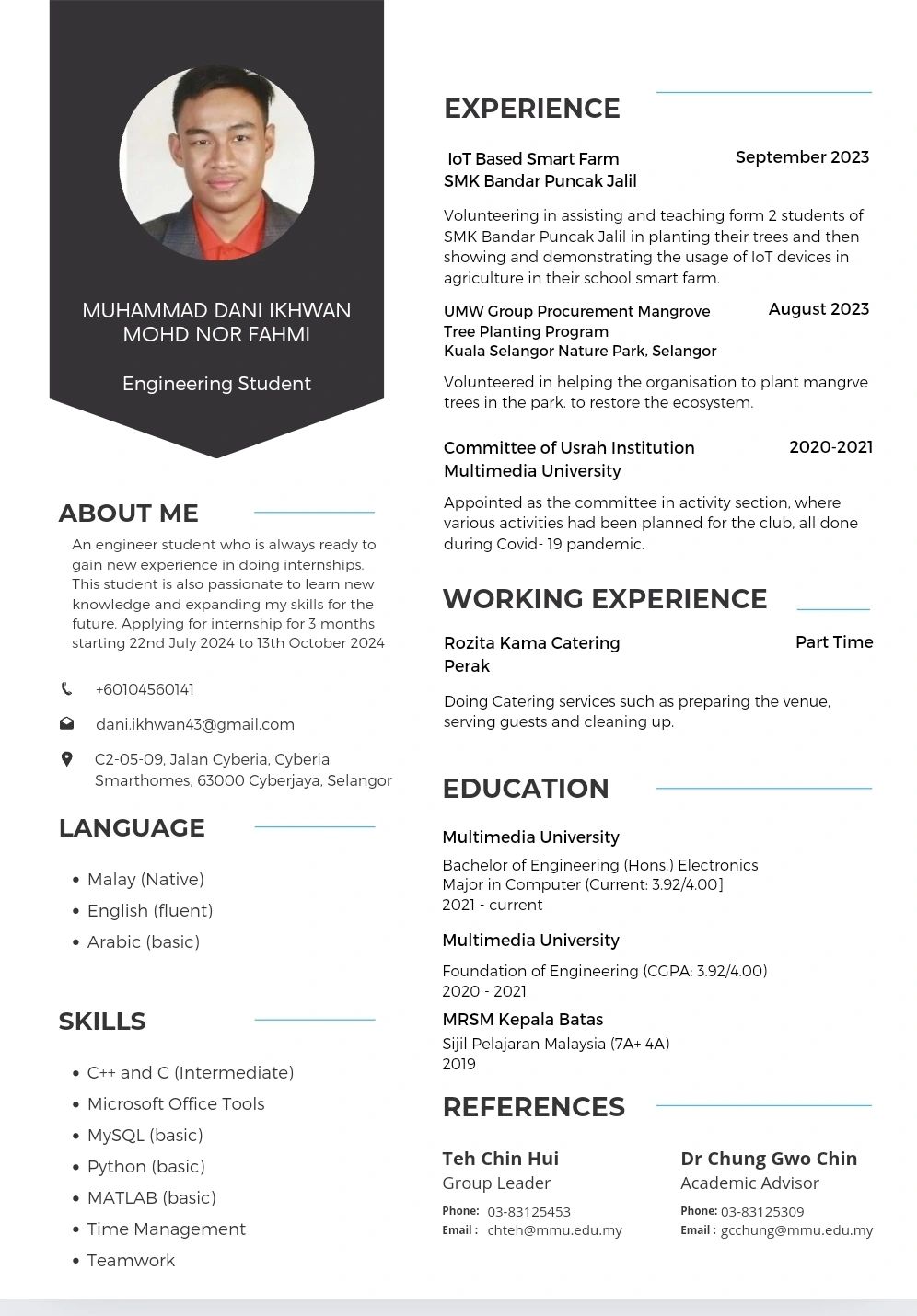 Muhammad Dani Ikhwan Mohd Nor Fahmi on LinkedIn: Assalamualaikum and ... Muhammad Dani Ikhwan Mohd Nor Fahmi on LinkedIn: Assalamualaikum and ...