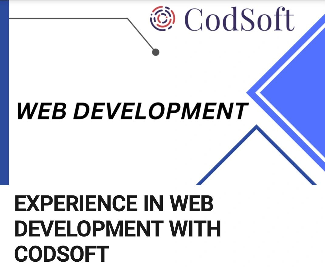 Pooja Kumari Kumawat on LinkedIn: #codsoft #intership #webdevelopment Pooja Kumari Kumawat on LinkedIn: #codsoft #intership #webdevelopment
