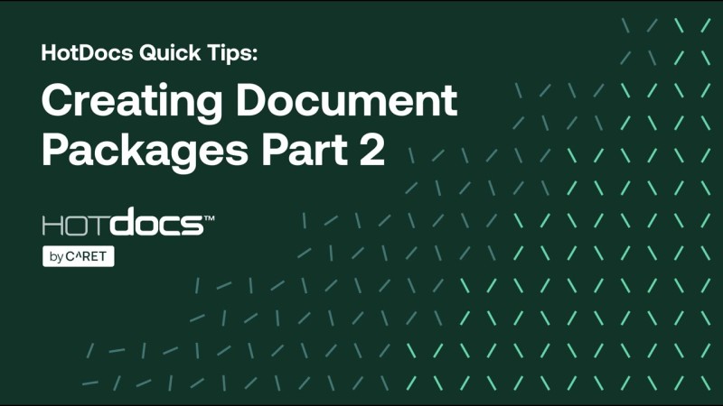 HotDocs by CARET on LinkedIn: Creating Document Packages Part 2 HotDocs by CARET on LinkedIn: Creating Document Packages Part 2