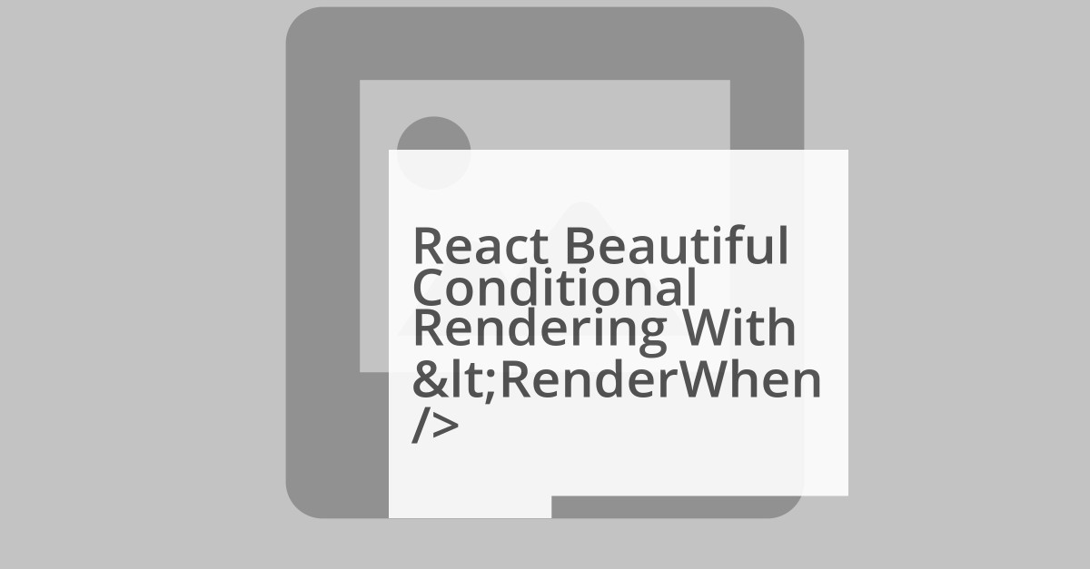 React Jobs on LinkedIn: React Beautiful Conditional Rendering With React Jobs on LinkedIn: React Beautiful Conditional Rendering With