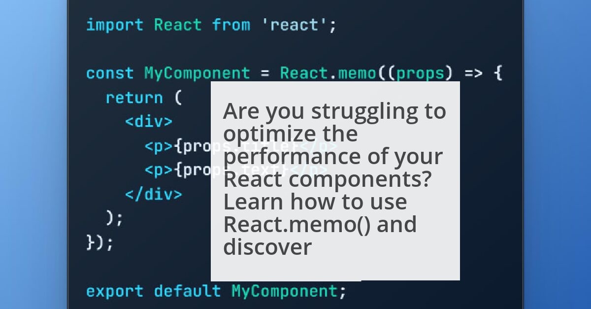 React Jobs on LinkedIn: Optimize React Component Performance with ... React Jobs on LinkedIn: Optimize React Component Performance with ...