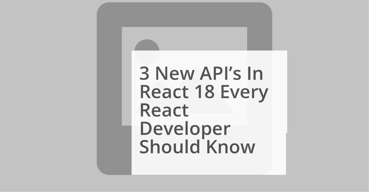 Vladyslav S. on LinkedIn: 3 New API’s In React 18 Every React Developer ... Vladyslav S. on LinkedIn: 3 New API’s In React 18 Every React Developer ...