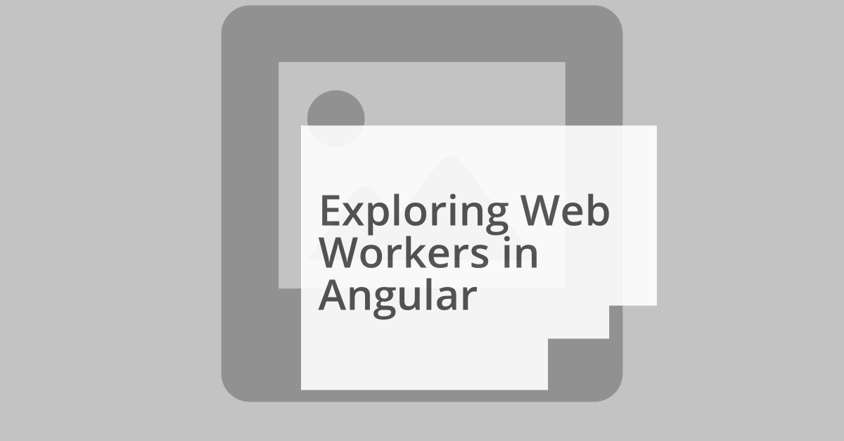 Angular Jobs on LinkedIn: Exploring Web Workers in Angular Angular Jobs on LinkedIn: Exploring Web Workers in Angular