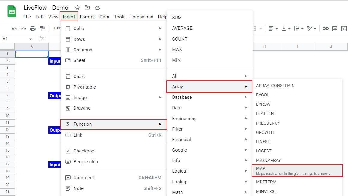 LiveFlow on LinkedIn: How to Use MAP Function in Google Sheets | LiveFlow LiveFlow on LinkedIn: How to Use MAP Function in Google Sheets | LiveFlow